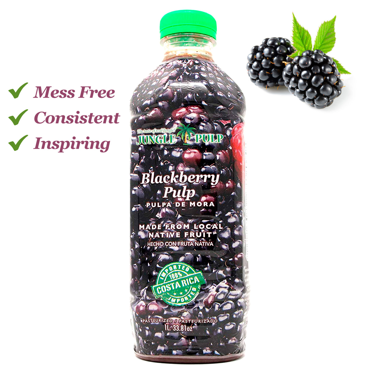 Blackberry Puree Mix - 1 Lt Ships Within 2 Business Days – Jungle Pulp